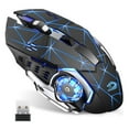 Rechargeable Wireless Gaming Mouse, LED Optical Silent Wireless ...