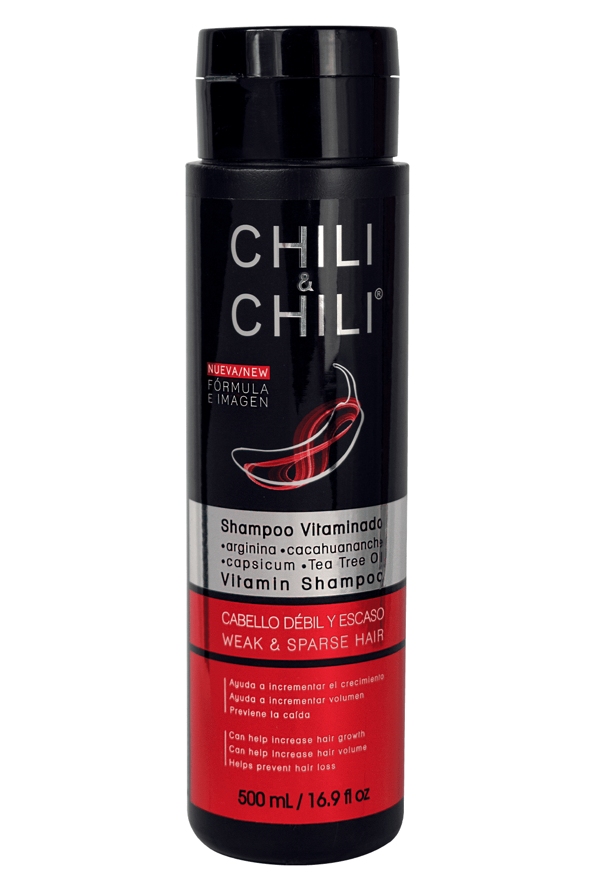 Chili & Chili Shampoo Black con Arginina Control Caida | Walmart en línea