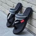 Canvas Strap Men's Flip Flops, Summer Soft Sole Non-slip Thong Sandals ...