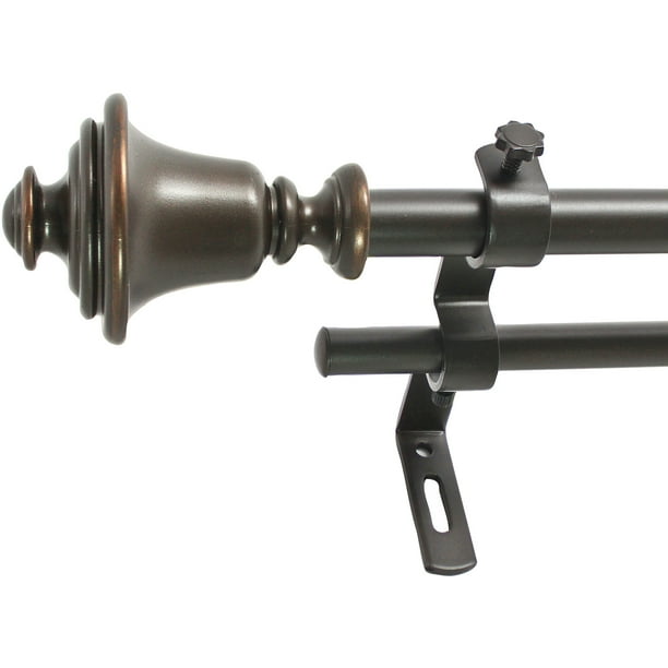 Montevilla 5/8" Bell Adjustable Double Curtain Rod Set - Walmart.com