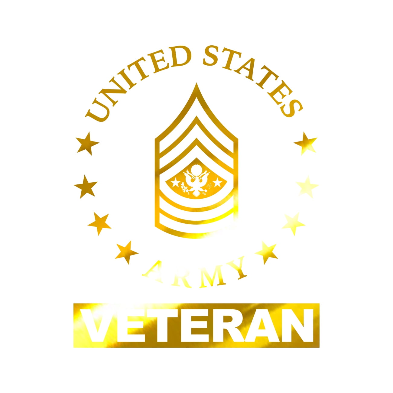 E 9 Command Sergeant Marjor Veteran Us Army Rank Sticker Decal Die Cut