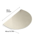 23.6" x 15.7" Linen-Like Floor Mat, Semi-Circular Anti- Entryway Rug ...