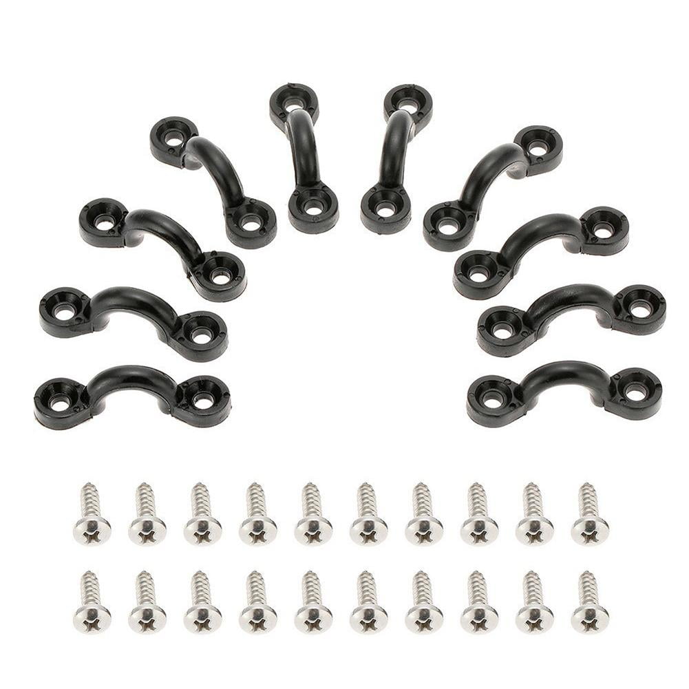 Kayak Nylon Bungee Deck Loops Tie Down Kayak Pad Eye with Screws Deck ...