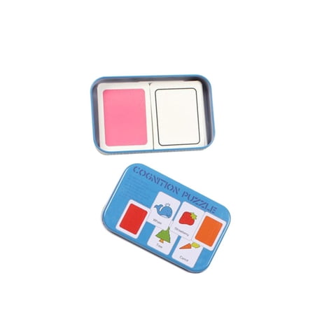 Universal Children Cognitive Card With Iron Carry Box Baby Learning ...