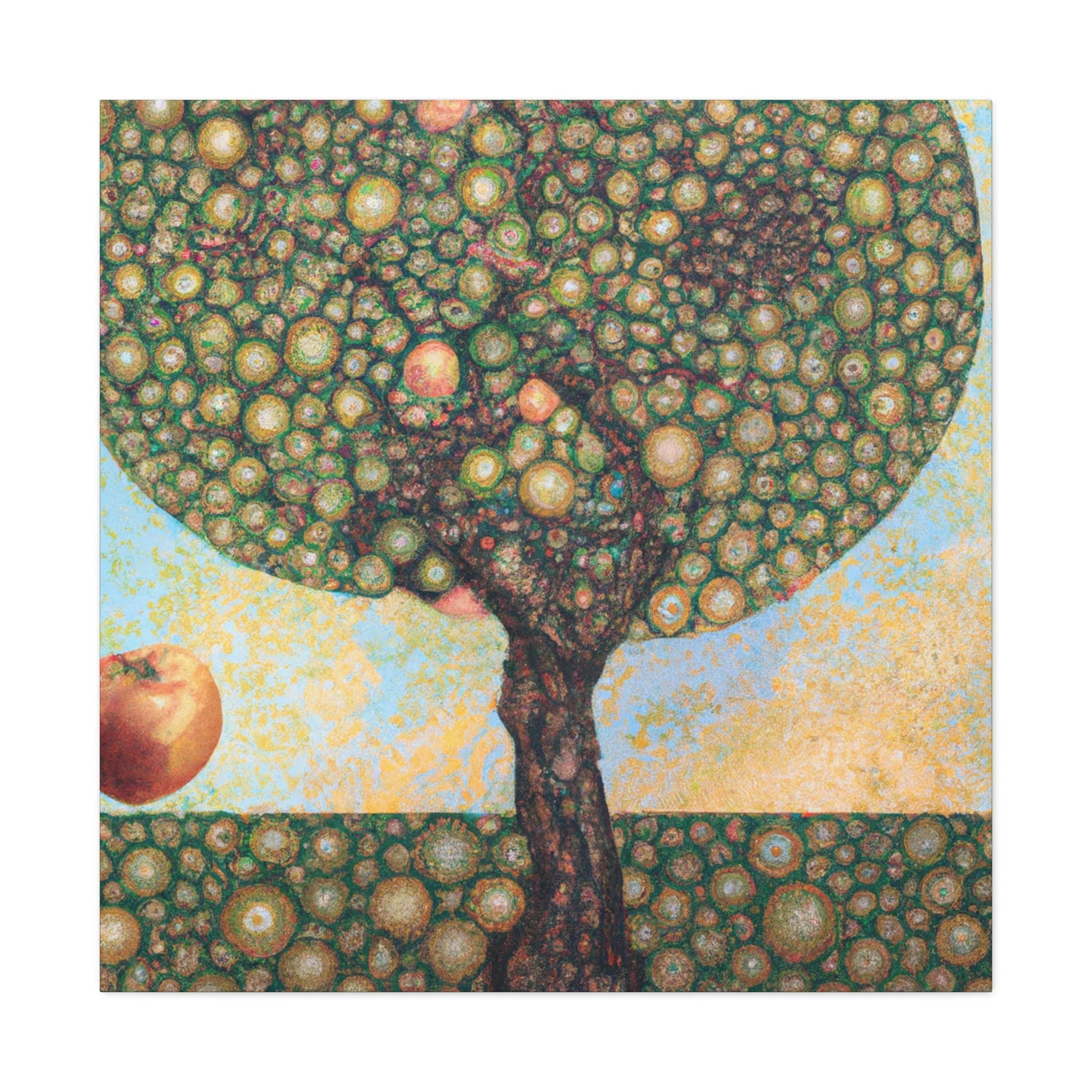 Apple Tree Pointillism - Canvas - Walmart.com