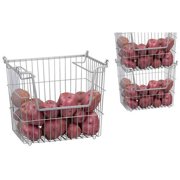 Better Homes & Gardens Bronze Wire Large Stacking Basket - Walmart.com ...