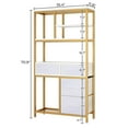 UBesGoo Accent Open Display Shelves Bookcase for Office, 35.43 UBesGoo Accent Open Display Shelves Bookcase for Office, 35.43