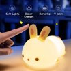 Hibibud Silicone Night Light for Kids, Portable, 16 Colors, Tap Control ...