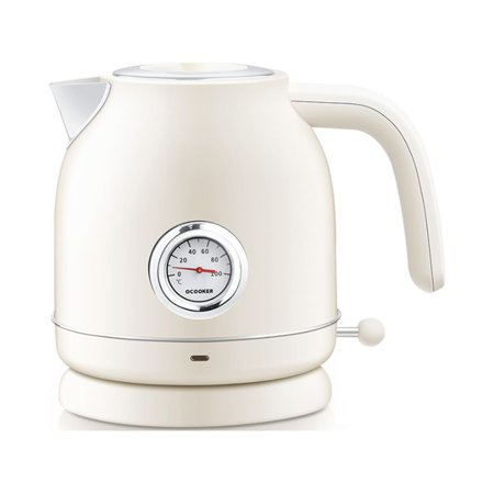 OCOOKER Retro Electric Kettle Stainless Steel Water Kettle with Watch ...