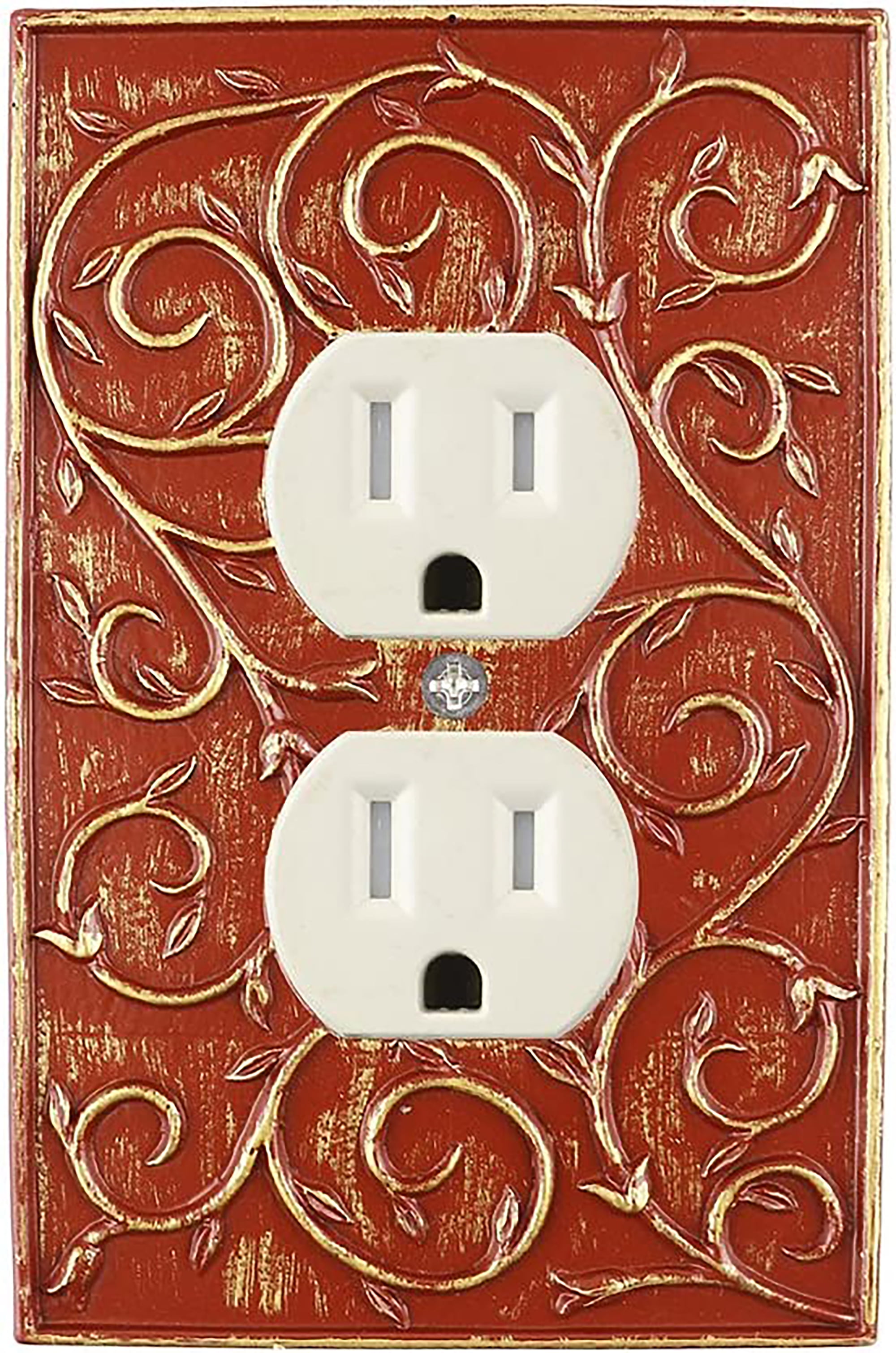 Meriville French Scroll Electrical Outlet Wall Plate Cover, Hand ...