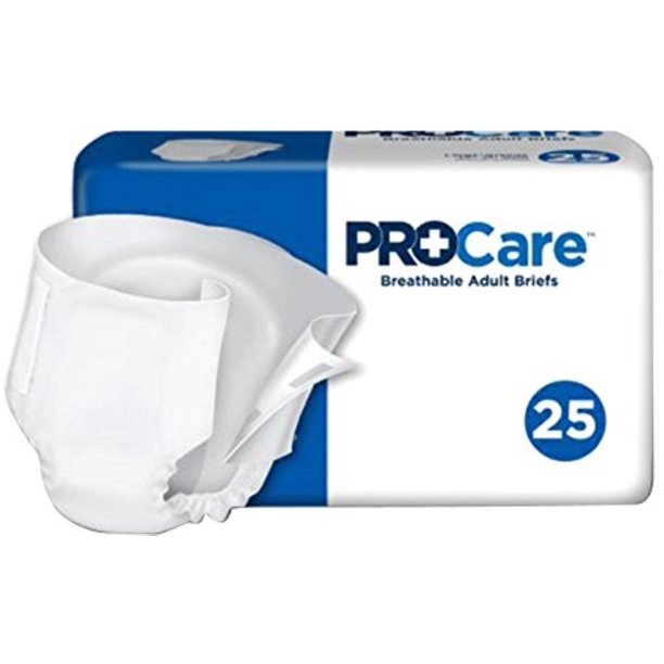Adult Incontinent Brief ProCare Tab Closure Medium Disposable Heavy ...