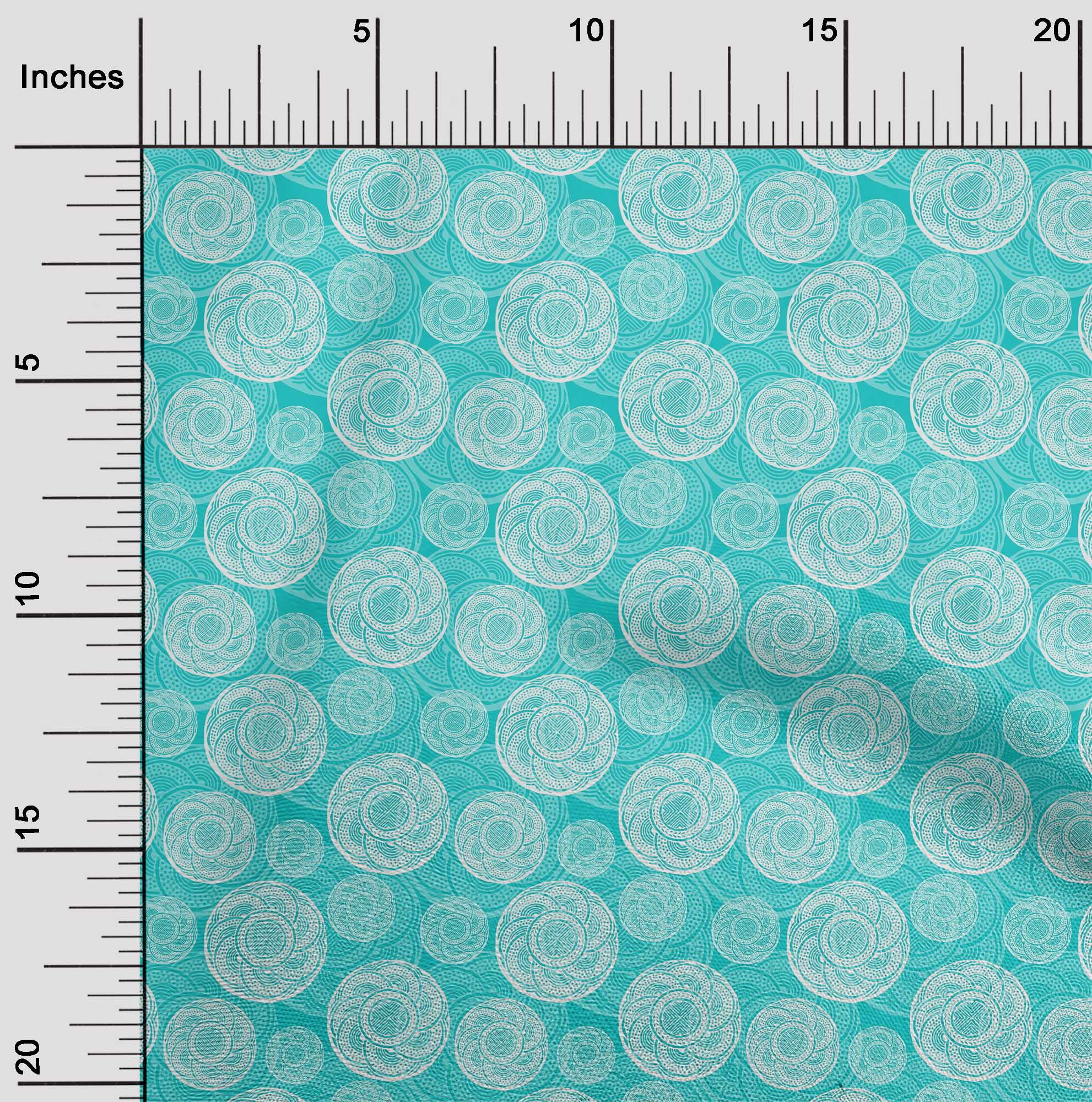 oneOone Silk Tabby Fabric Circle Block Fabric Prints By Yard 42 Inch ...