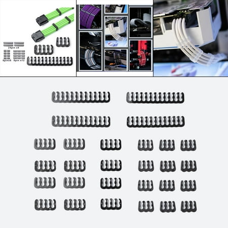 24 Pcs GPU 6 Pin Motherboard 24 Pin for 3.0 to 3.6mm Clip Black ...