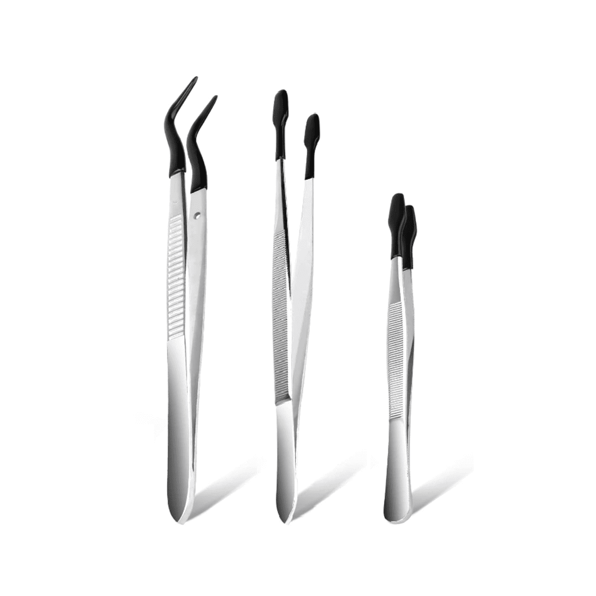 Click here for Unbranded 3 Pcs Tip Tweezers With Rubber  Non-Marr... prices