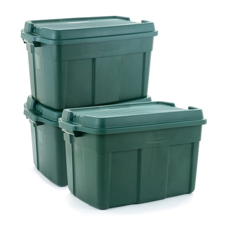 Rubbermaid ECOSense High-Top Storage Containers with Lids, 37 Gal Pack ...