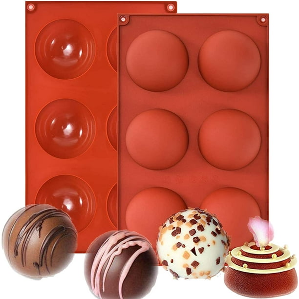 Hot Chocolate Bomb,Large 6-Cavity Semi Sphere Silicone Mold, Best for ...