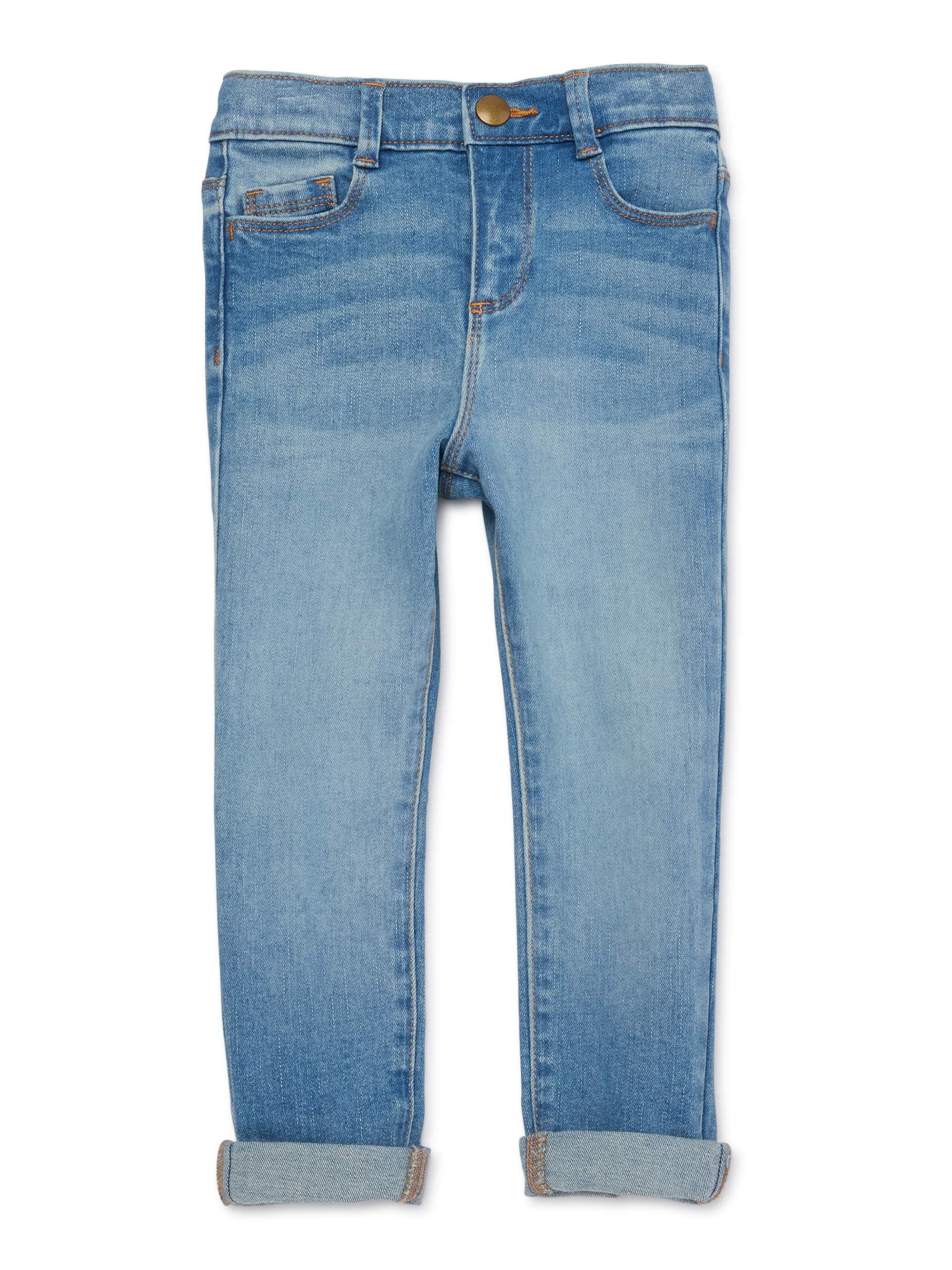 Wonder Nation Baby & Toddler Girls Stretch Denim Girlfriend Jeans ...