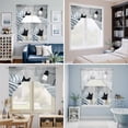 Black Cat Reading in Bed Swag Curtains Valance and Tier Set, Funny Cute ...