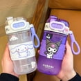 580ml/490ml Sanrio Water Bottle Plastic Bottle Double Drink Cup Cartoon ...