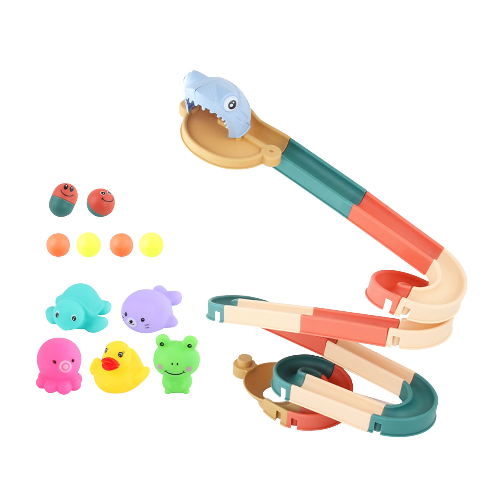 QISIWOLE Bath Toys Assembled Spherical Slide DIY Assembled Water ...