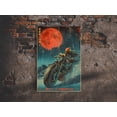 Affixzi Cyberpunk Motorcycle Poster, Japanese Space Age Art Canvas ...