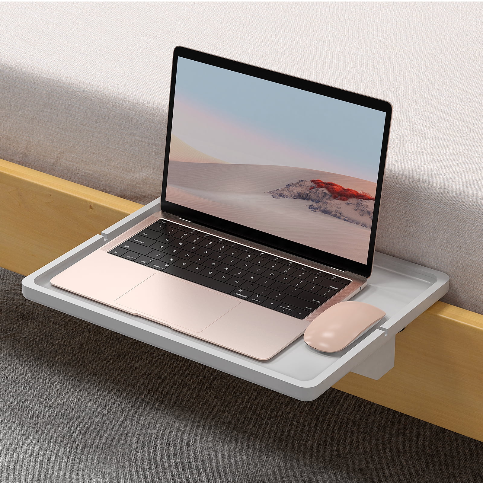 Bedside Shelf Bamboo Nightstand Tray for Bunk Bed Bedside Table Pezin ...