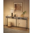 VASAGLE Console Table with 2 Outlets & 2 USB Ports, Entryway Table ...