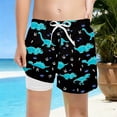 Huowey Boys Toddler Kids Swim Trunks Wide Leg Drawstring Elastic Waist ...