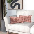 Coral Pink Cream Dots Lumbar Pillow Covers 12x20 Set of 2 Boho Design ...