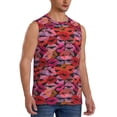 Bingfone Red Lips Kissing Pattern Men's Tank Tops Workout Sleeveless ...