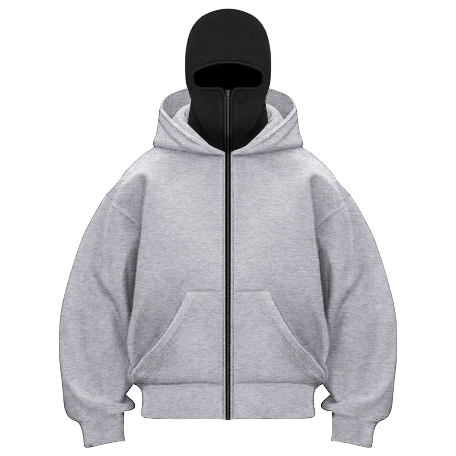 Click here for Felwors Full-Zip Balaclava Hoodie Oversized Fit So... prices
