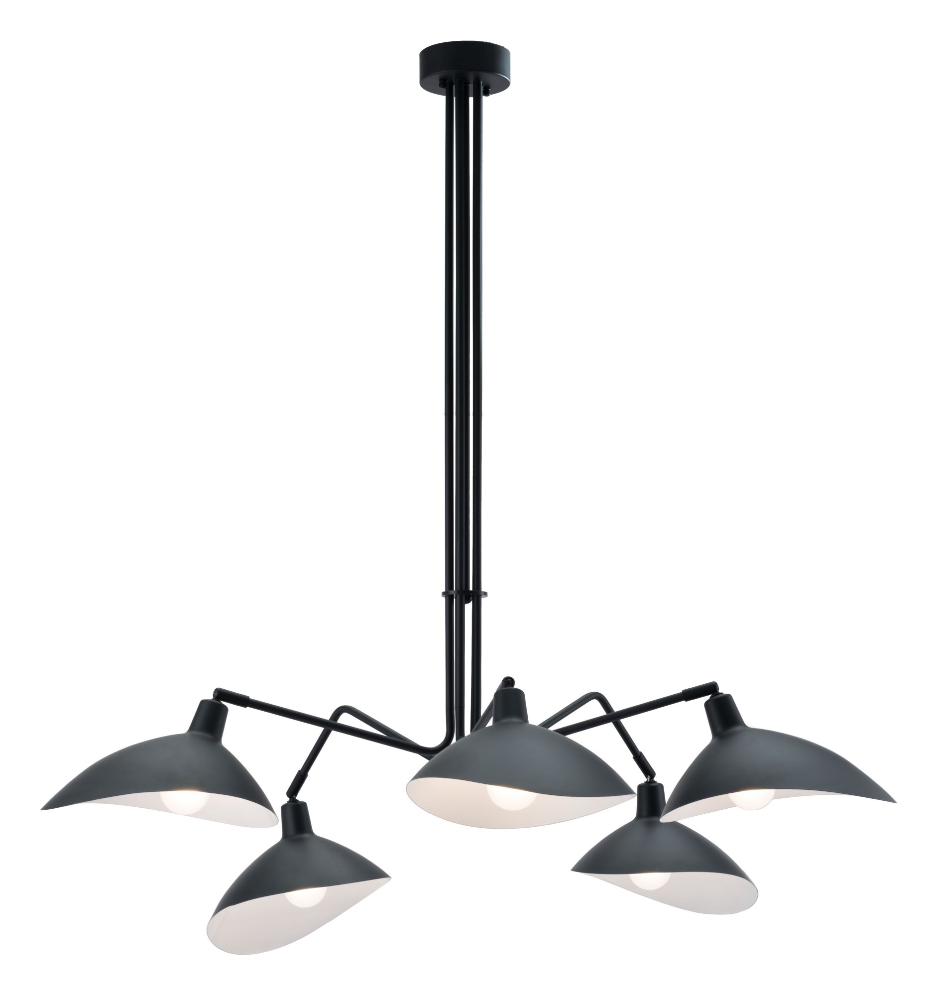 Pendant Ceiling Light Fixture, Steel Metal, Black, Living Kitchen ...