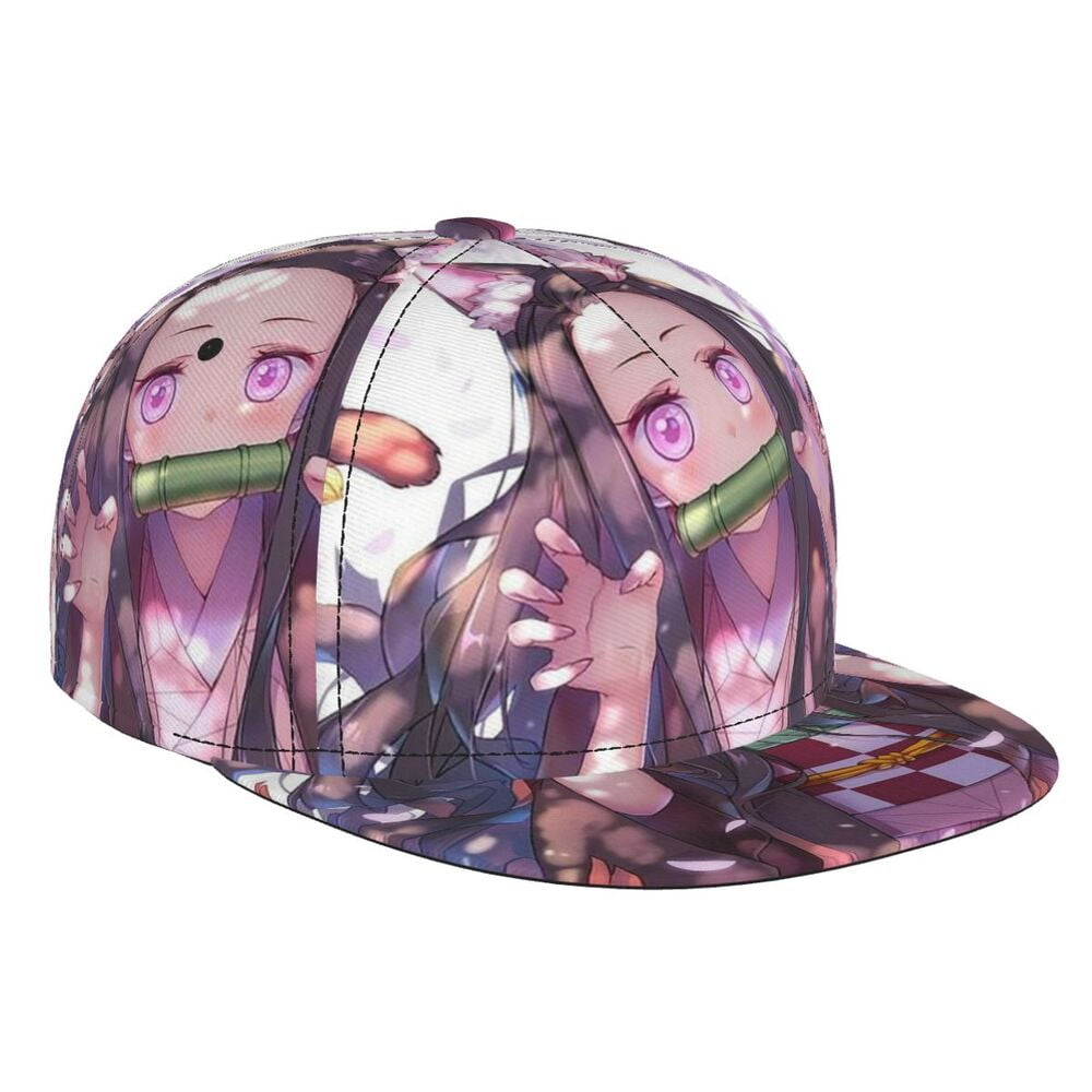 Click here for Aoivkut Nezuko Demon Slayer Flat Brim Bill Basebal... prices