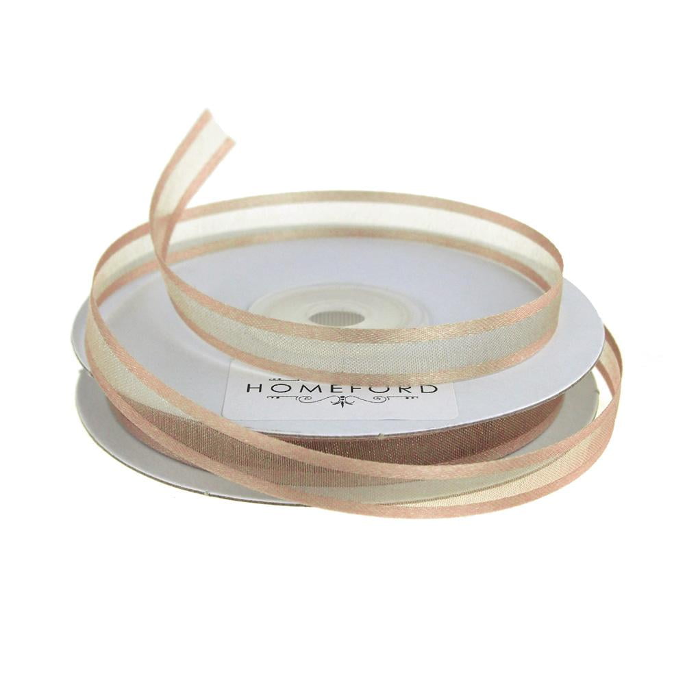 Satin Edge Sheer Organza Ribbon, 3/8-inch, 25-yard, Toffee - Walmart.com