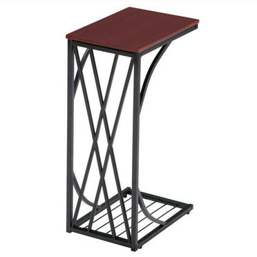 Tribesigns End Table Half Round, Slim C Table for Living Room Sofa ...