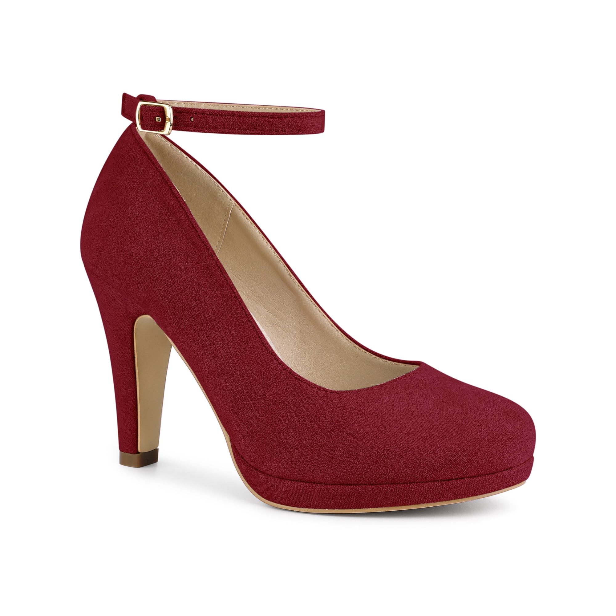 Click here for Blissful Step Women Ankle Strap Round Toe Stiletto... prices