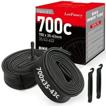 NOBRAND 700X35C/38C/40C/43C Bike Inner Tube, Schrader Valve 48mm, 2-Pack, Durable Rubber ...