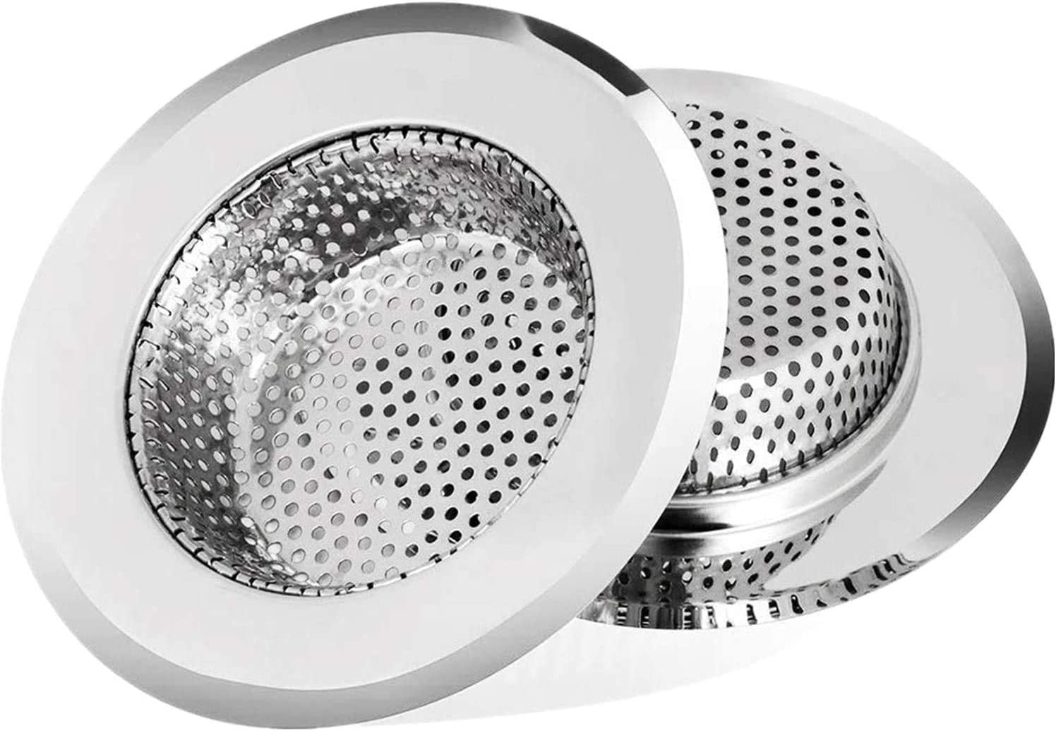 Spark 2 Kitchen Stainless Steel Sink Strainers Large Wide Rim 4.5 ...
