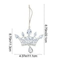 Christmas Tree Ornament, Metal Rhinestone Crown Pendant for Holiday ...