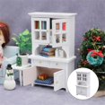 1:12 Miniature White European Style Wooden Shelf for Doll House Display ...