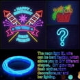 6 Pcs Portable Wearable LED Lights Neon El Wire, Battery Operated, Glow ...