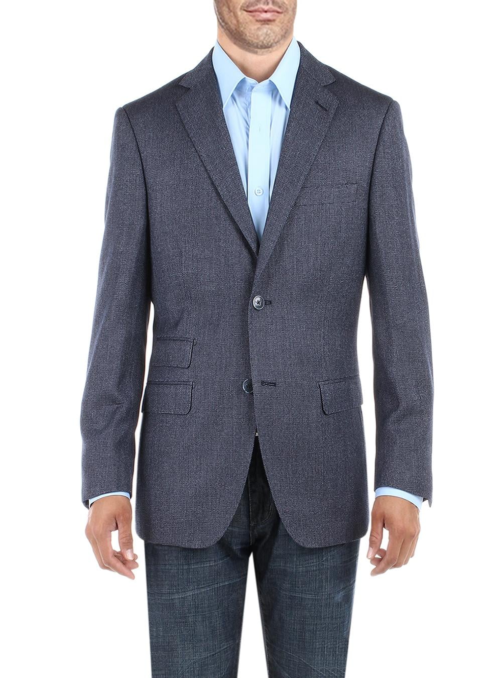 DTI BB Signature Men's Dress Suit Jacket Two Button Birdseye Modern Fit ...