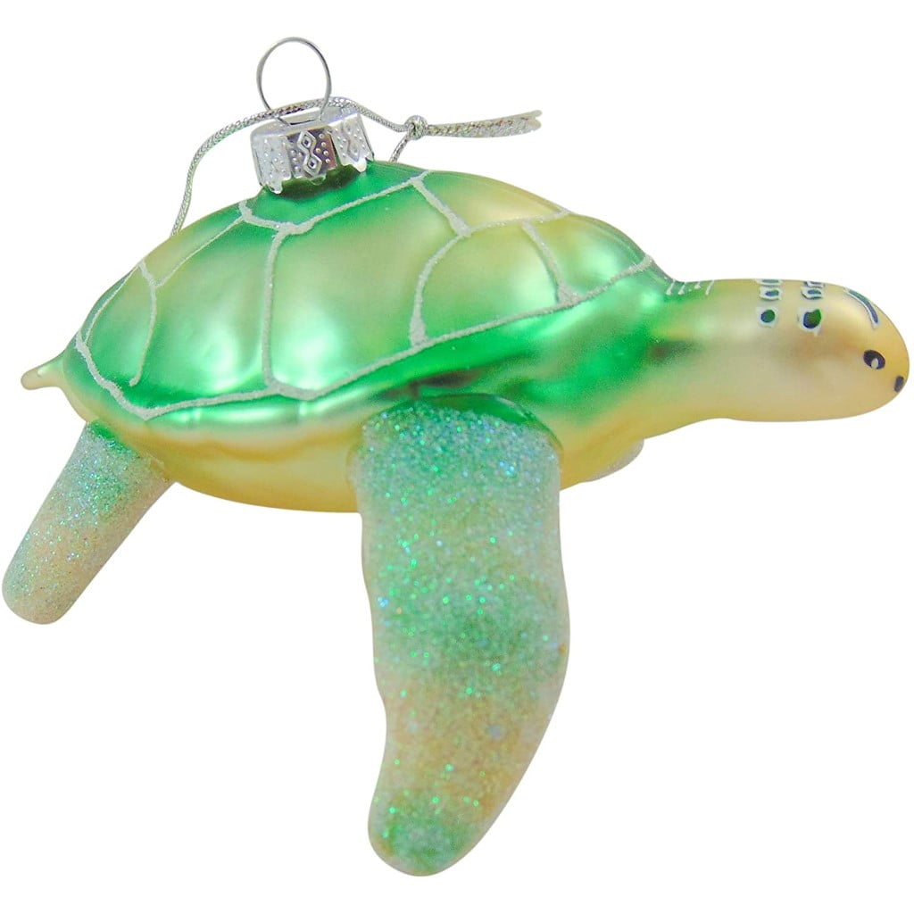 Sea Turtle Ornament Blown Glass Hanging Christmas Decoration - Walmart.com