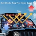 Aplkyhs Flower American Flag Windshield Sun Shade Car Windshield Sun ...