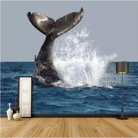3D Wallpaper Modern Whale Sea Oil Painting Art Photo Wall Murals ...