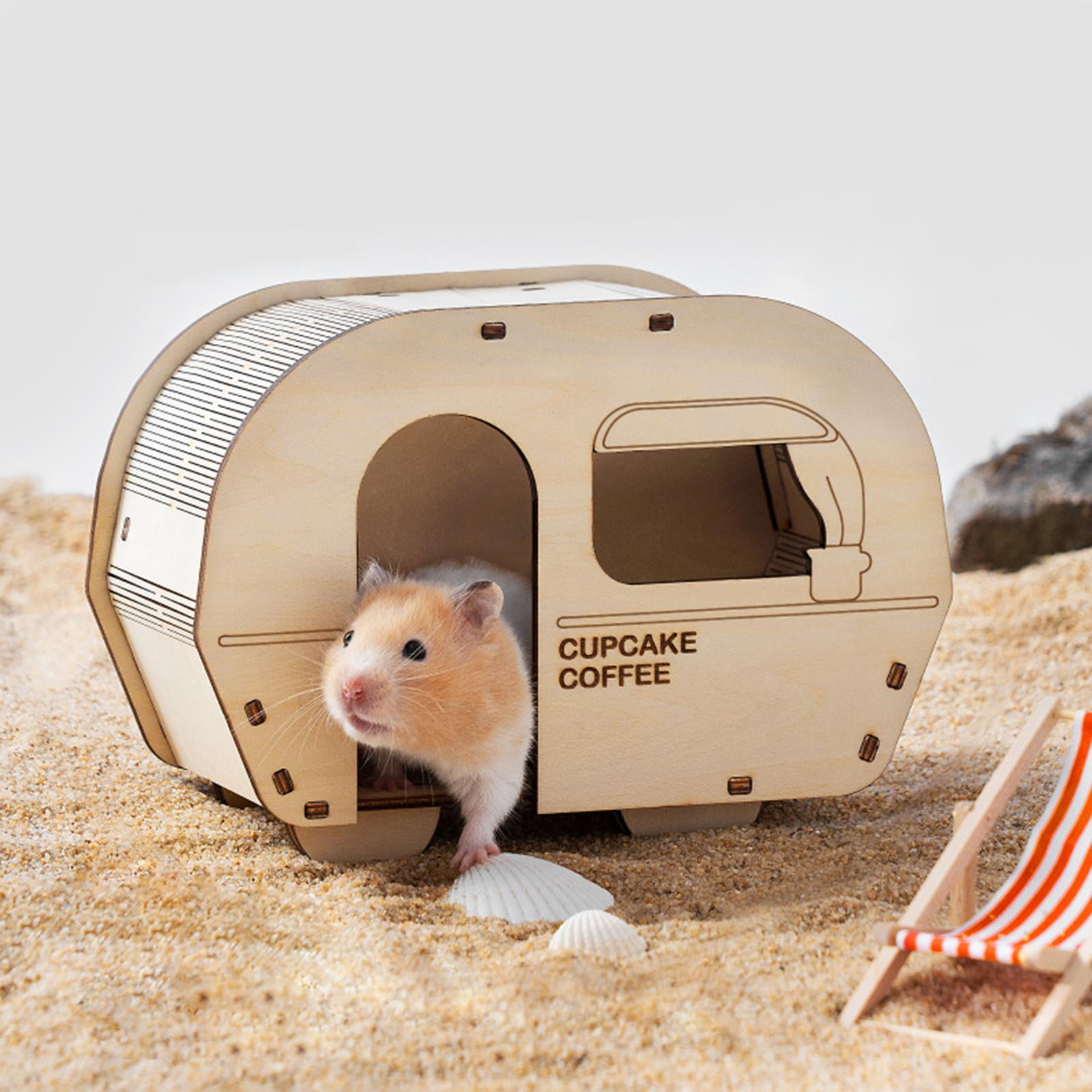 Diy Hamster House TIESOME Hamster House With Ladder And Slide, Wooden