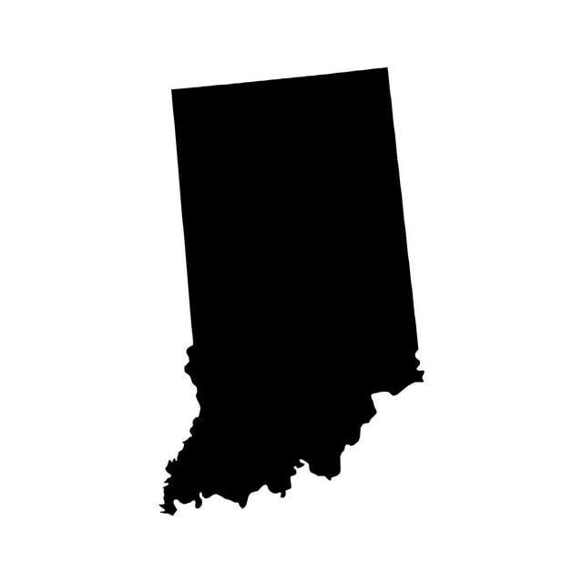 Indiana Shaped Sticker Decal Die Cut - Self Adhesive Vinyl ...