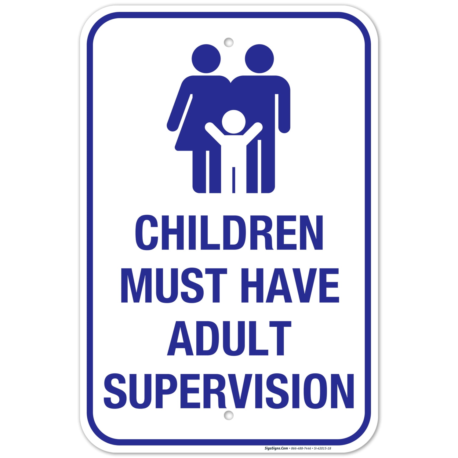 Children Must Have Adult Supervision Pool Sign, - Walmart.com