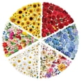 100Pcs Floral Sticker Adhesive PET Sticker For Journal Phone Cover ...