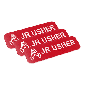 Usher 1 x 3" Name Tag/Badge, Silver, Praying Hands (3 Pack) - Walmart.com